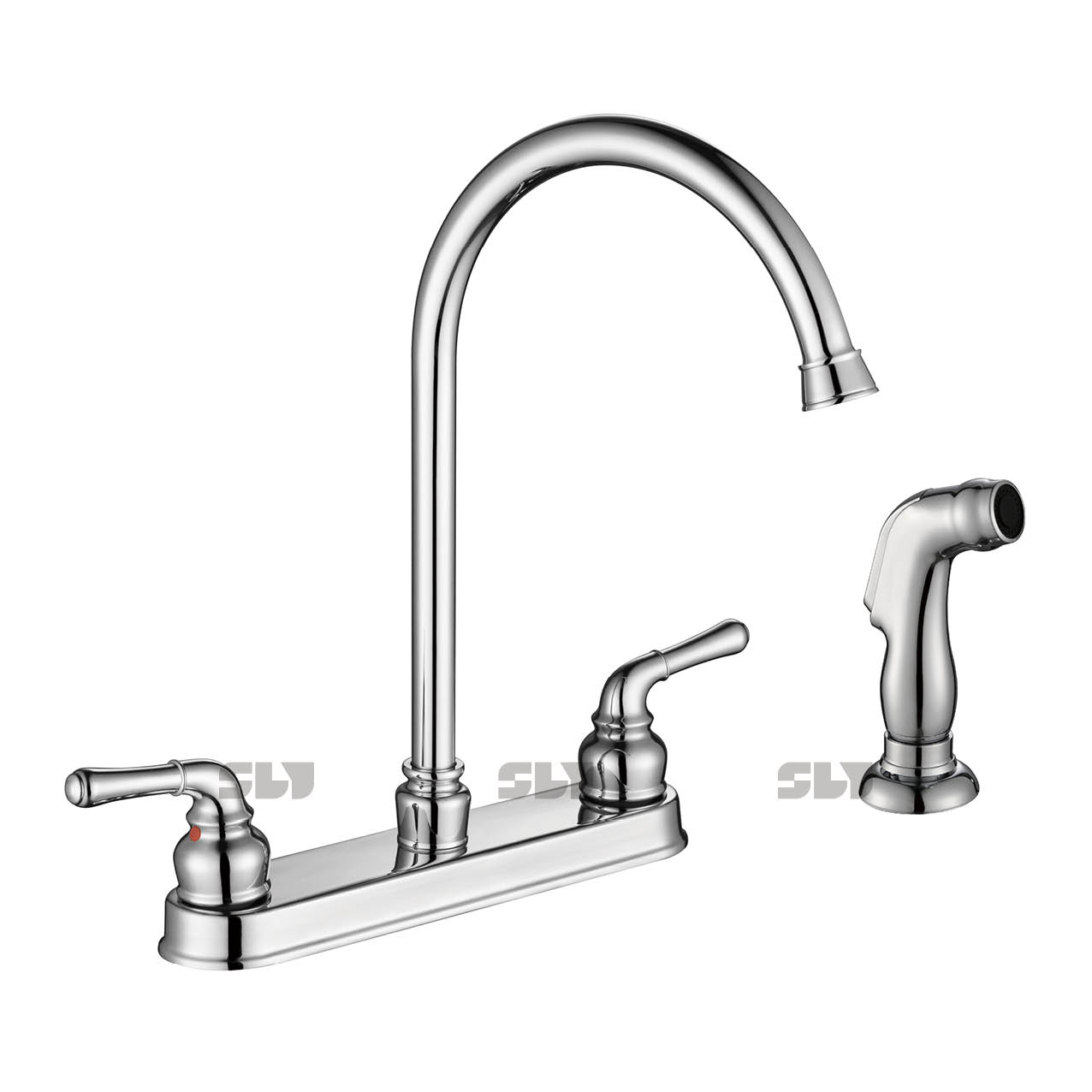 SLY Two Hole 8 Inch Water Kitchen Mixer Water Tap Kitchen Sink Faucet ...