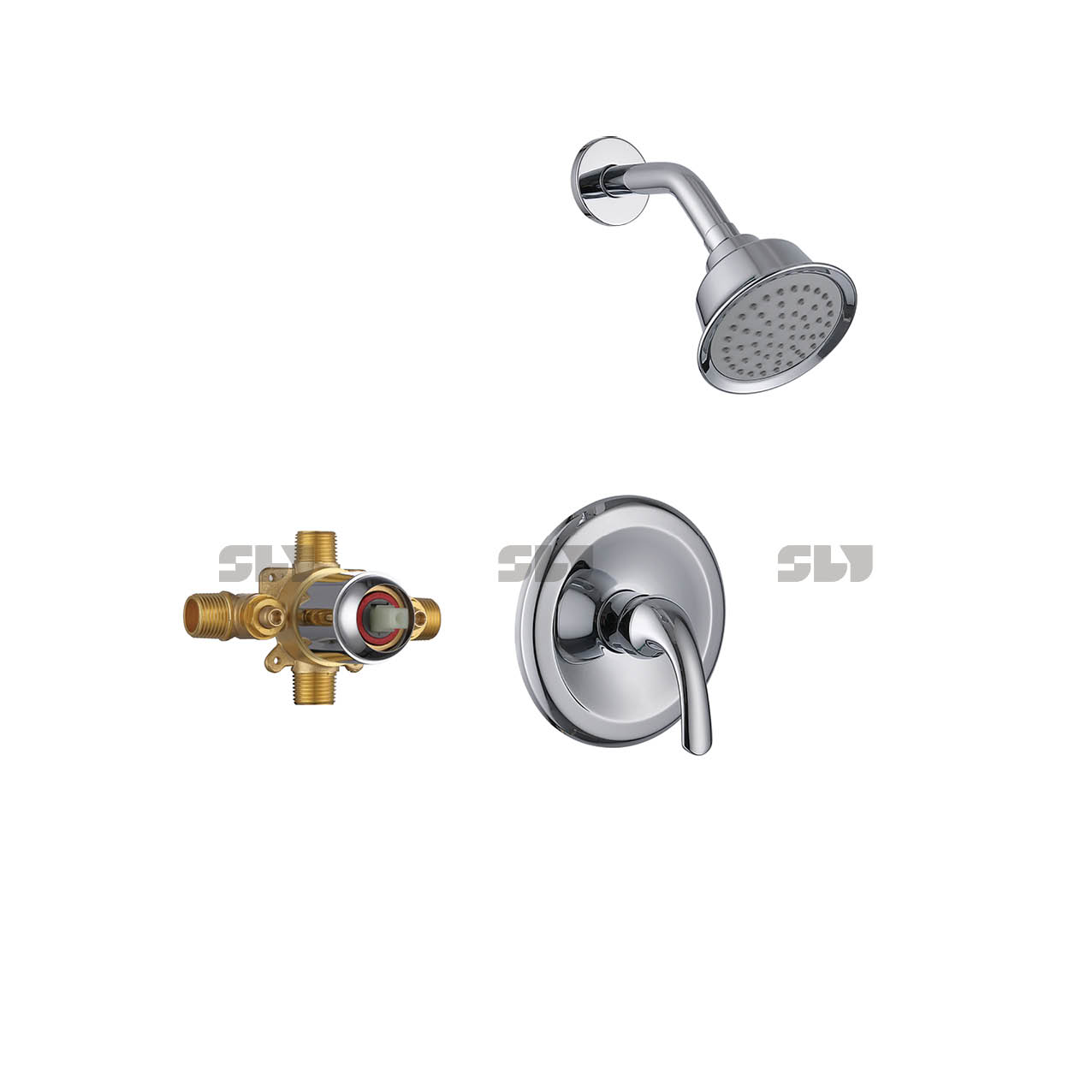SLY Shower Faucet Set Wall Mount System Mixer Set Brass - Buy mixed shower, shower sets, shower ...
